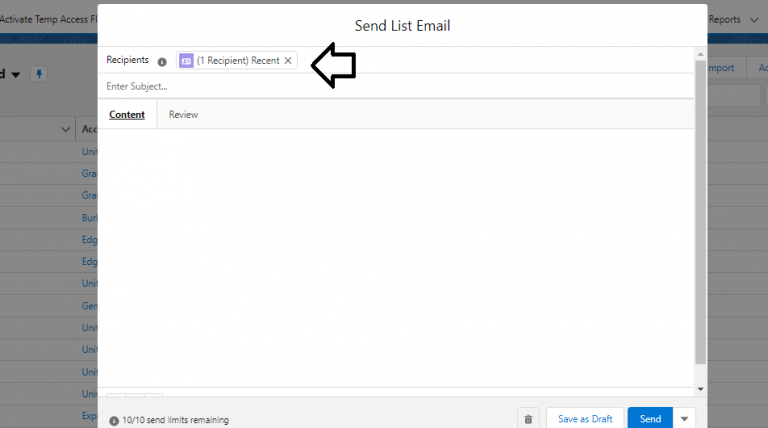 How to Use Send List Email Button in Salesforce Lightning