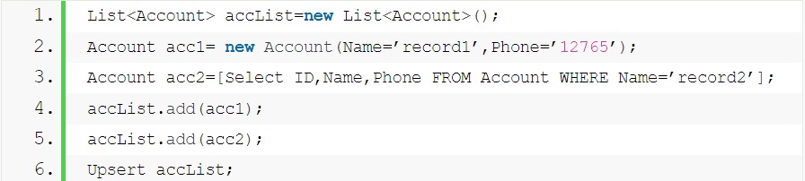 Overview of DML operations in Apex
