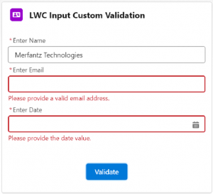 How to put Custom Validation in Lightning Web Components